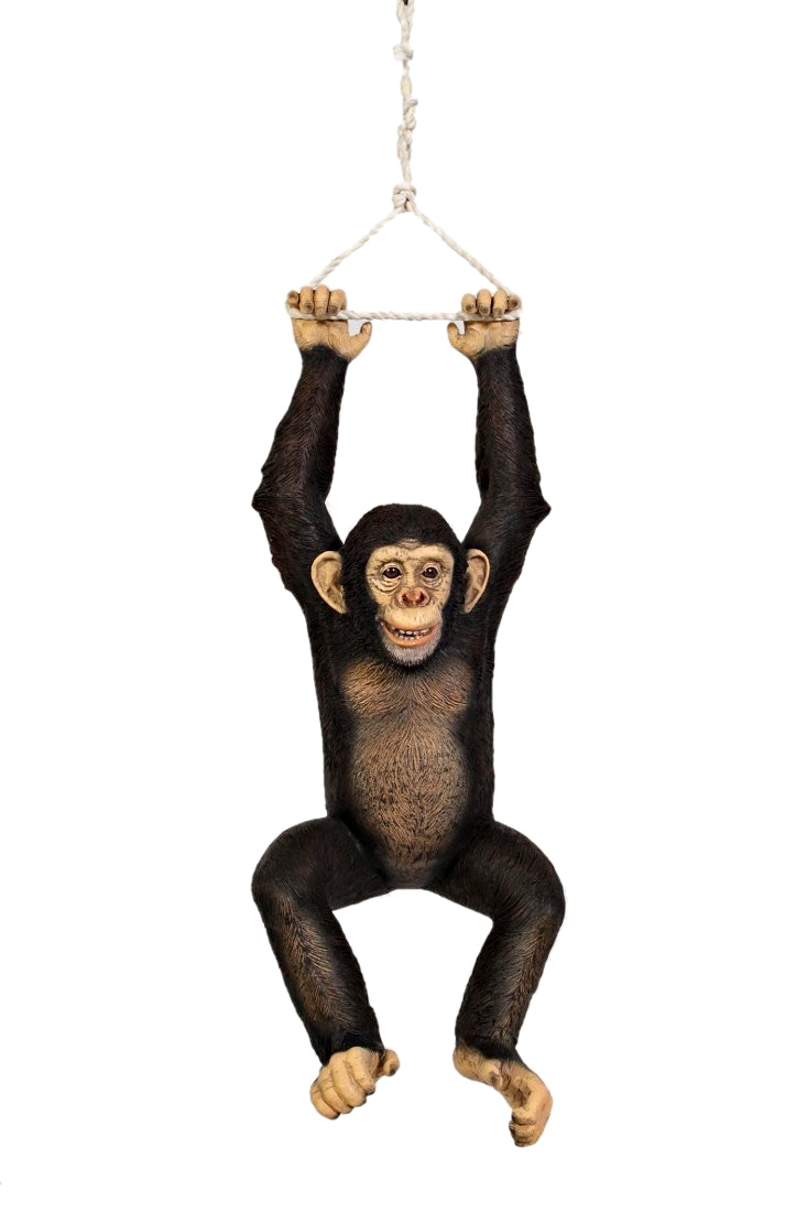 Monkey Chimpanzee Hanging On Rope Life Size Statue - Walmart.com