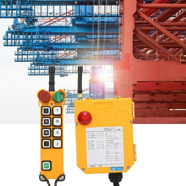 Crane Remote Control Transmitter Push Button Switch 100 Meters F24-8S ...