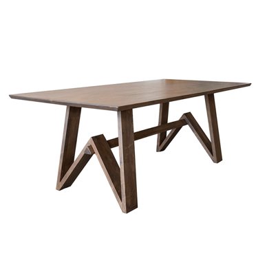 Winry Mid Century Modern Style Solid Wood Walnut 78" Rectangular Dining ...