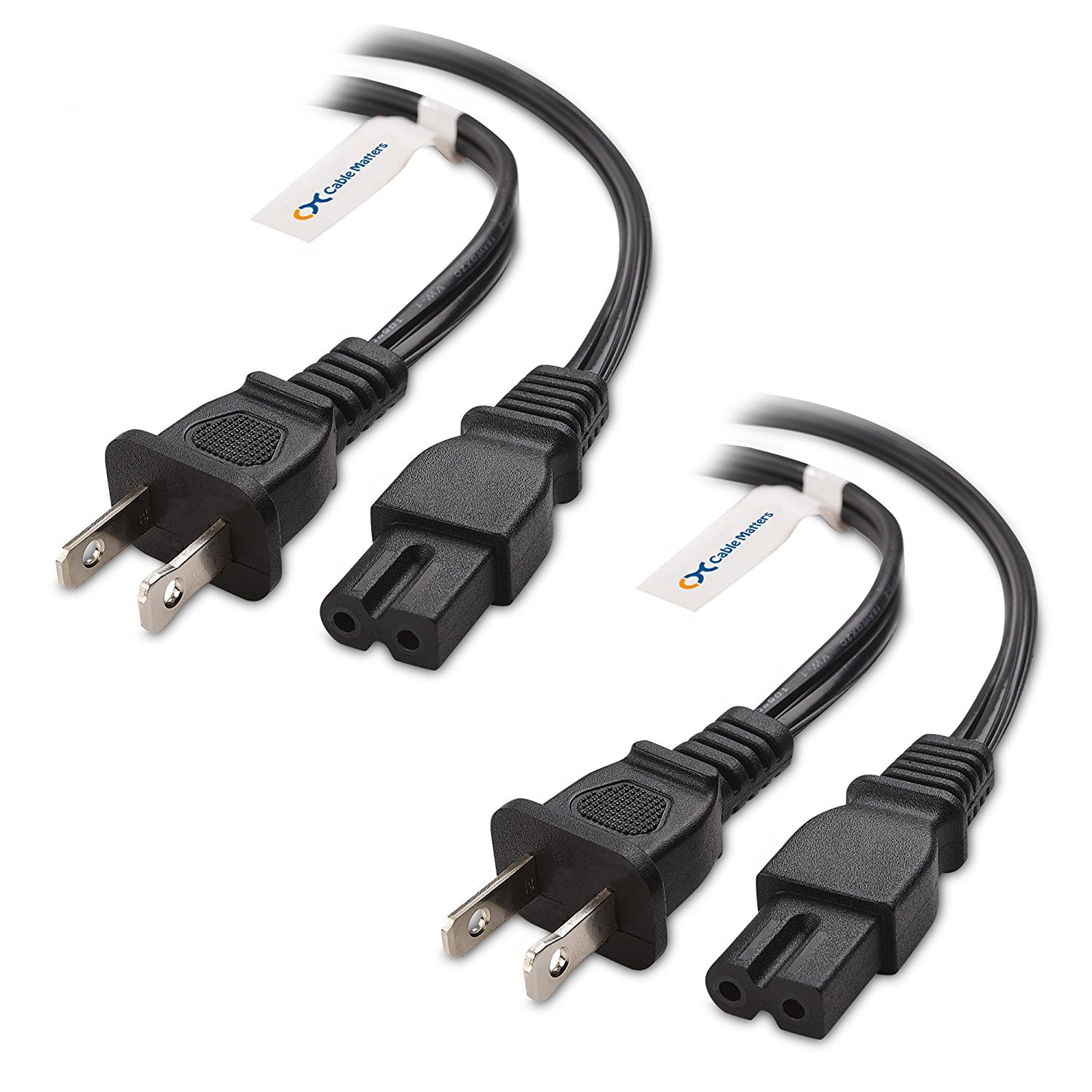 Cable Matters 2-Pack 2 Slot Polarized Power Cord (2 Slot Power Cable) 6 ... Cable Matters 2-Pack 2 Slot Polarized Power Cord (2 Slot Power Cable) 6 ...