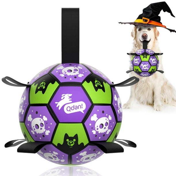 Balón de fútbol para perros QDAN Halloween con correas para tamaño ...