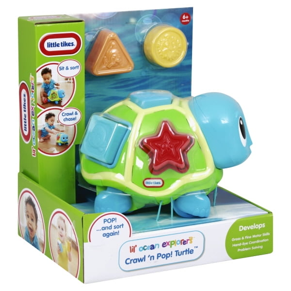 Little Tikes Lil' Ocean Explorers Crawl 'n Pop! Turtle - Walmart.com