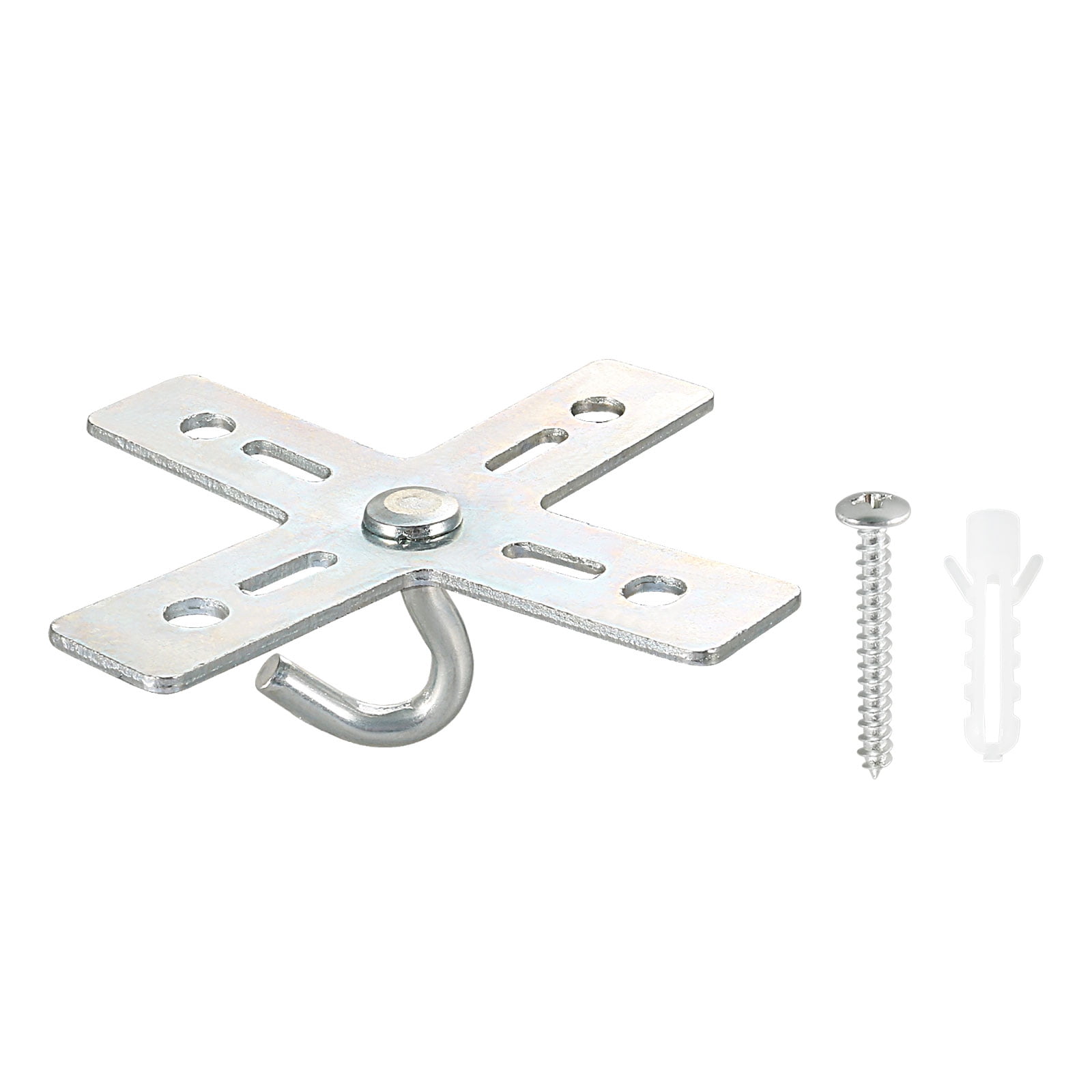 Uxcell Ceiling Hook Kit Cross Design Metal Hanging Plate Mount Hanger ...