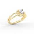 1.20 CTW Square Moissanite Split Double Band Engagement Ring Sterling ...