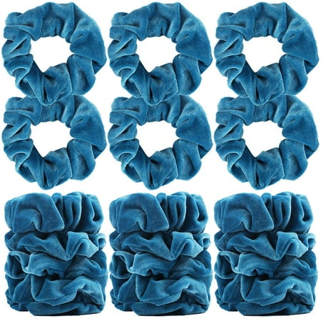Blue Scrunchies for Hair, 20 Pack Blue Scrunchies Bulk Wholesale, Blue ...
