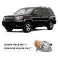 For 2006-2008 Honda Pilot Chrome Housing Amber Corner Headlights ...