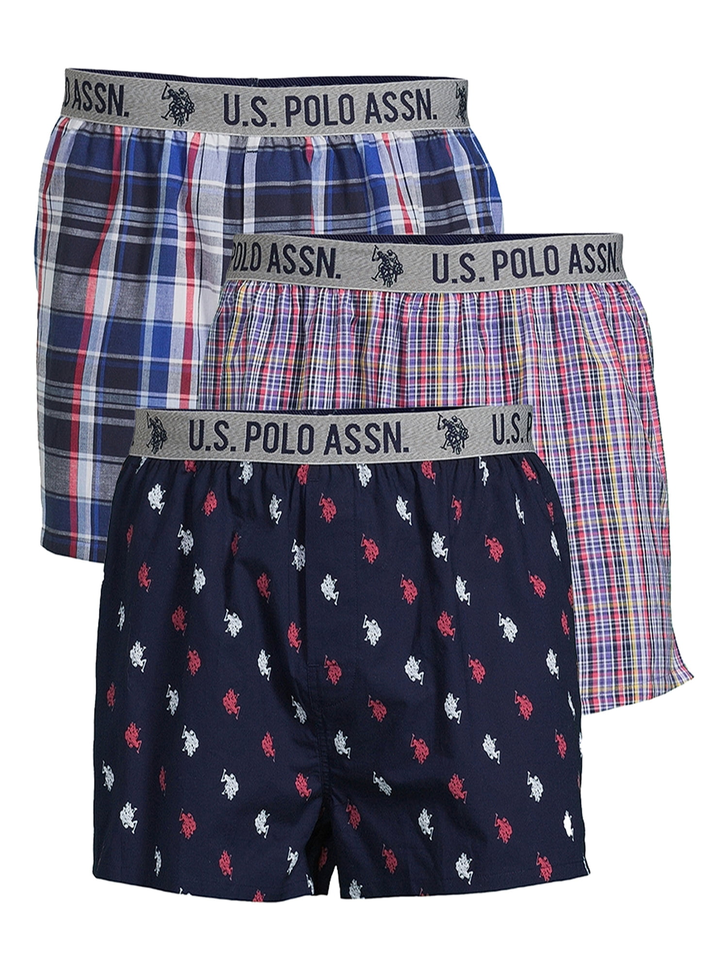 U.S. Polo Assn. Men's Boxers, 3-Pack, Sizes S-3XL - Walmart.com