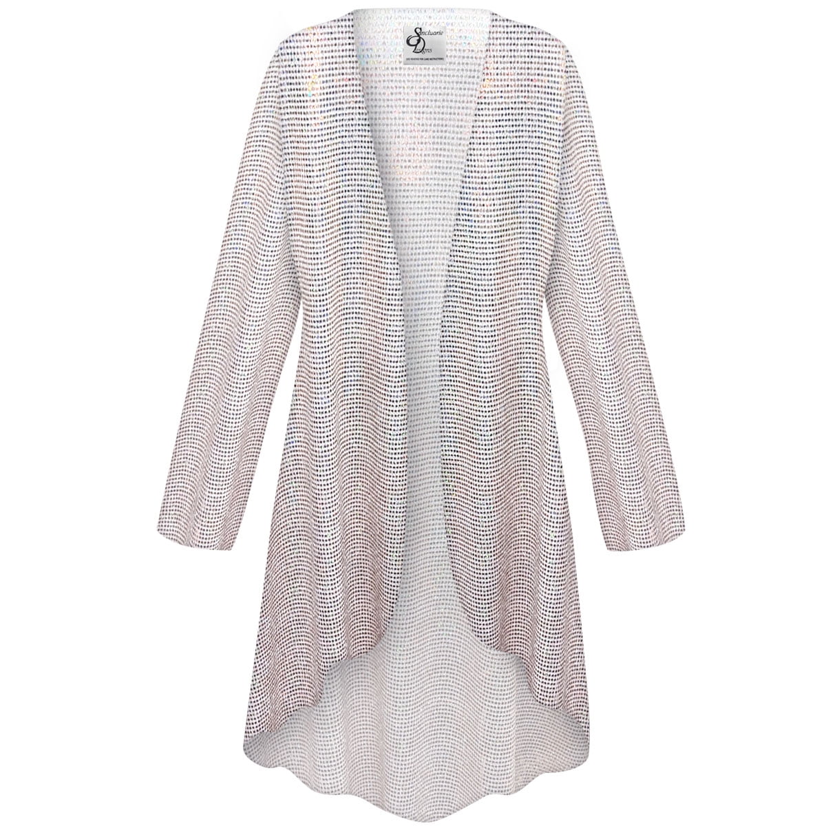 Women's Plus size 0x Extra Tall Cascading Cardigan Cascade Soft Peach ...