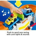 Fisher-Price Little People Hot Wheels Race Track for Toddlers, Race and ...