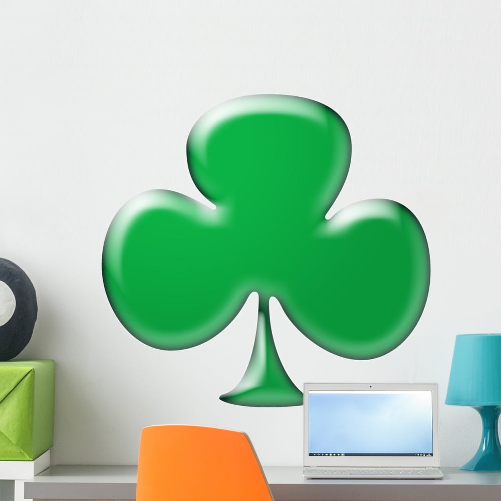 Shamrock Wall Decal by Wallmonkeys Peel and Stick Graphic (24 in H x 24 ...
