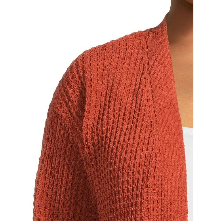Time and Tru Women's Chenille Cardigan Sweater, Midweight Time and Tru Women's Chenille Cardigan Sweater, Midweight