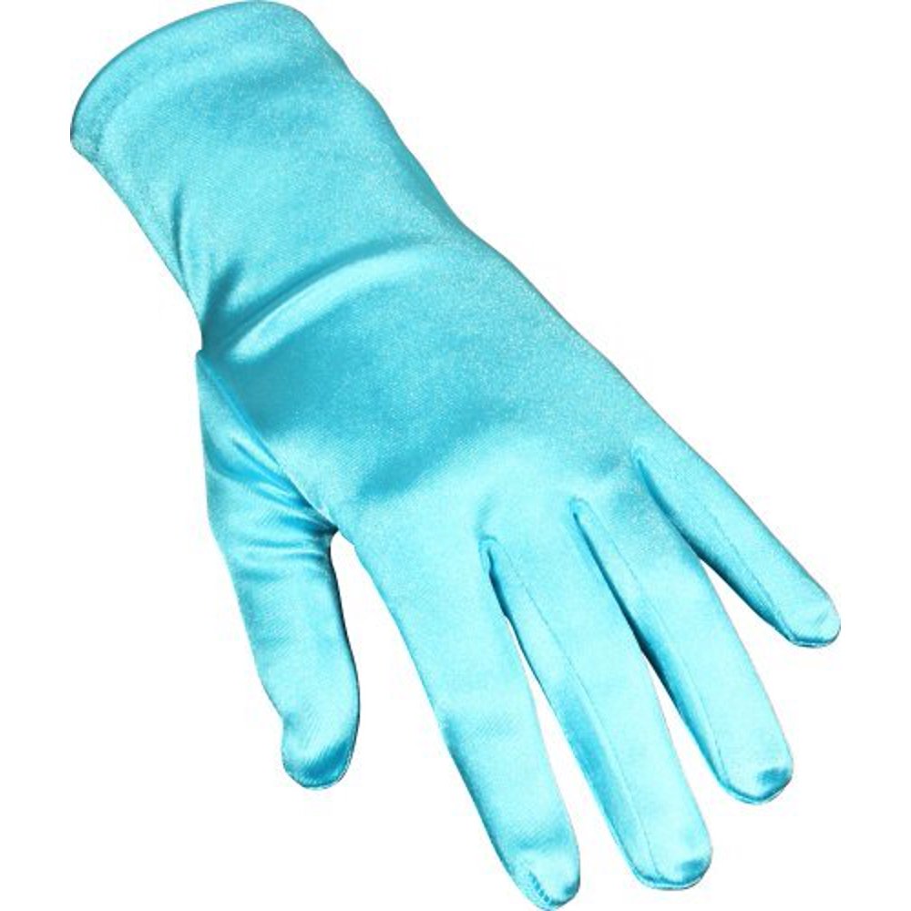 PacificPlex - Stretch Satin Dress Gloves Wrist Length, Size: Turquoise ...