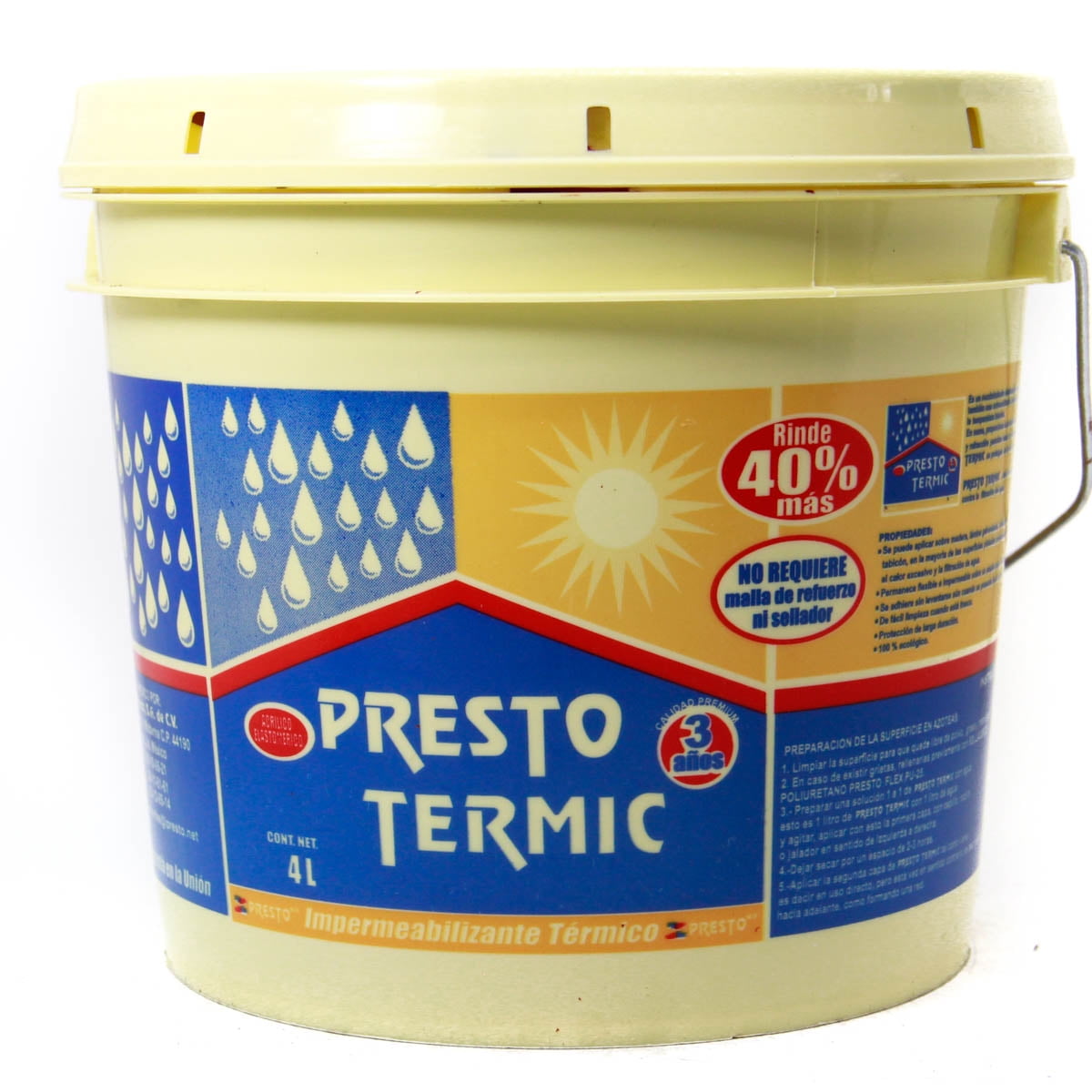 Presto Termic 3 años Blanco 4LTS | Bodega Aurrera en línea