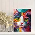 Colorful Cat Abstract Canvas Painting， Suitable for Living Room ...