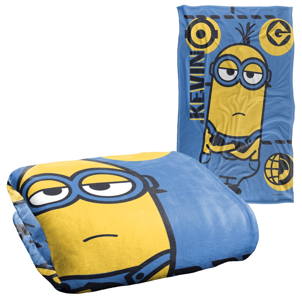 Minions Kevin Blue Logo Silky Touch Super Soft Throw Blanket 36' x 58 ...