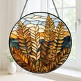 Mountain Fern Forest Stained Glass Suncatcher for Window Decor, Serene ...