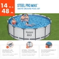 "Bestway Steel Pro MAX 14' x 48"" Round Above Ground Deep Metal ...