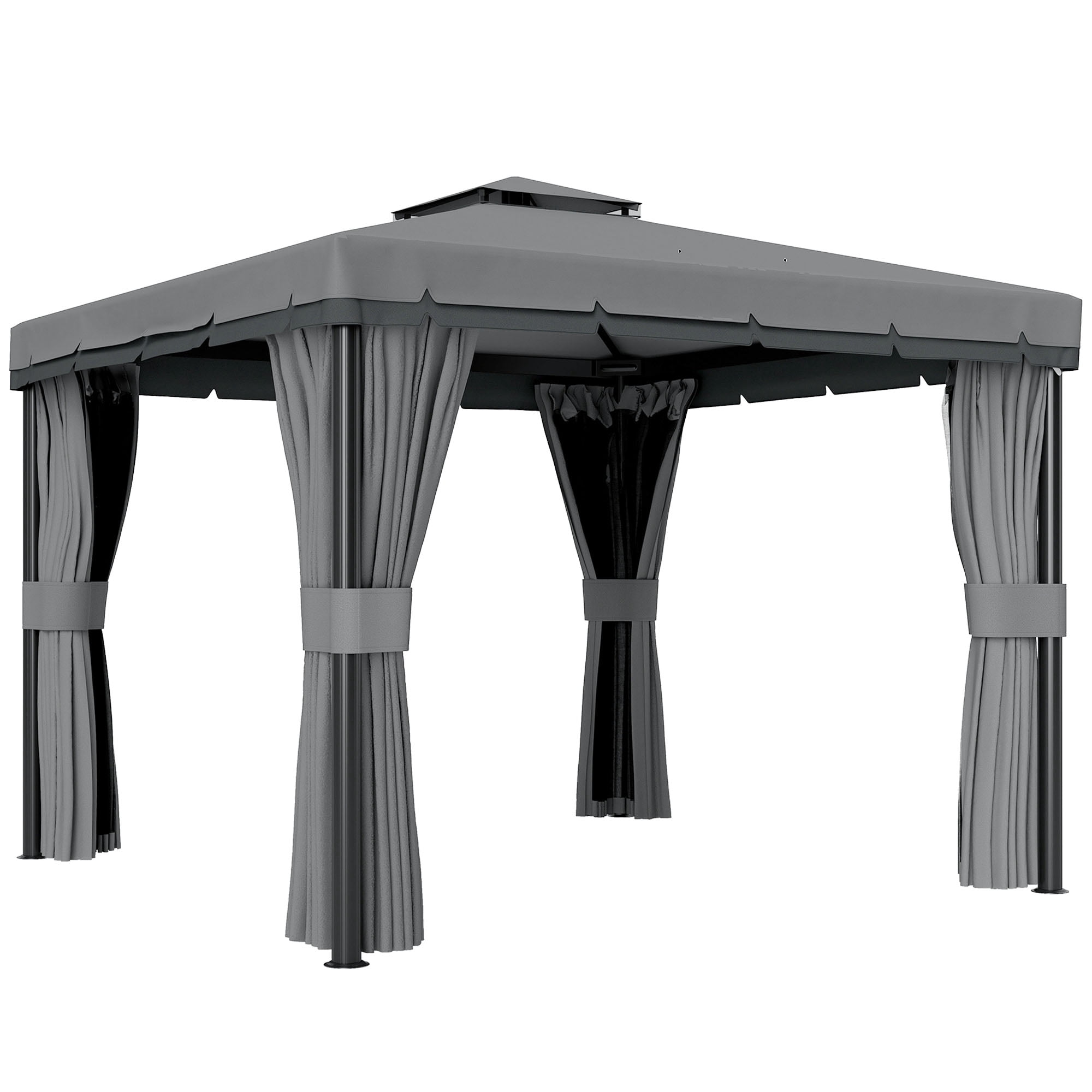 Click here for Outsunny 10 X 10 2-Tier Patio Gazebo With Mesh Sid... prices