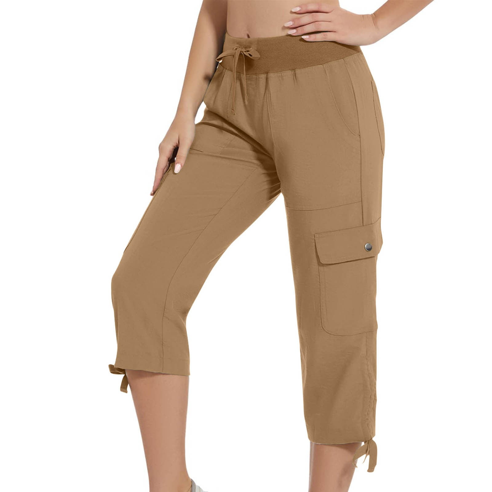 Click here for Biudgviw Womens Cargo Capri Pants Lightweight High... prices