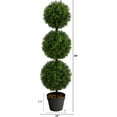 36in Artificial Triple Ball Boxwood Topiary Tree - Indoor Outdoor ...