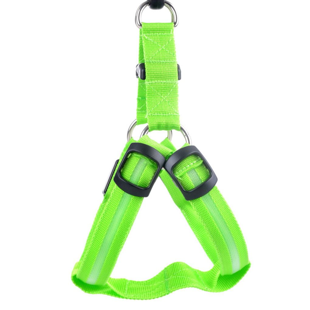 PetHome Glowing Dog LED Harness Adjustable Pet Chest Back Traction Belt ...