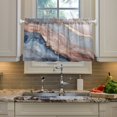 27"x36" Tier Curtains 2 Panels Pastel Agate Gilded Veil Semi Sheer ...