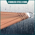 Royal Shade 5' x 5' x 7.1' Brown Triangle Waterproof Sun Shade Sail ...