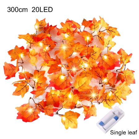 Koszal 200/300cm 20 LED Maple Leaf Fairy Strings Light Party Festival ...
