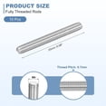 CERPXFF-10Pcs M4-0.7x55mm Fully Threaded Rods, Threaded Rods Bar Studs ...