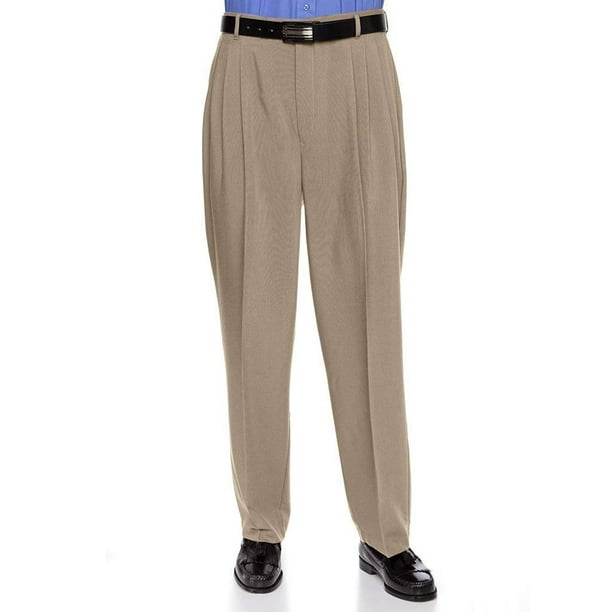 RGM - RGM Mens Dacron Rayon Pleated Front Dress Pants Tan 46 Medium ...