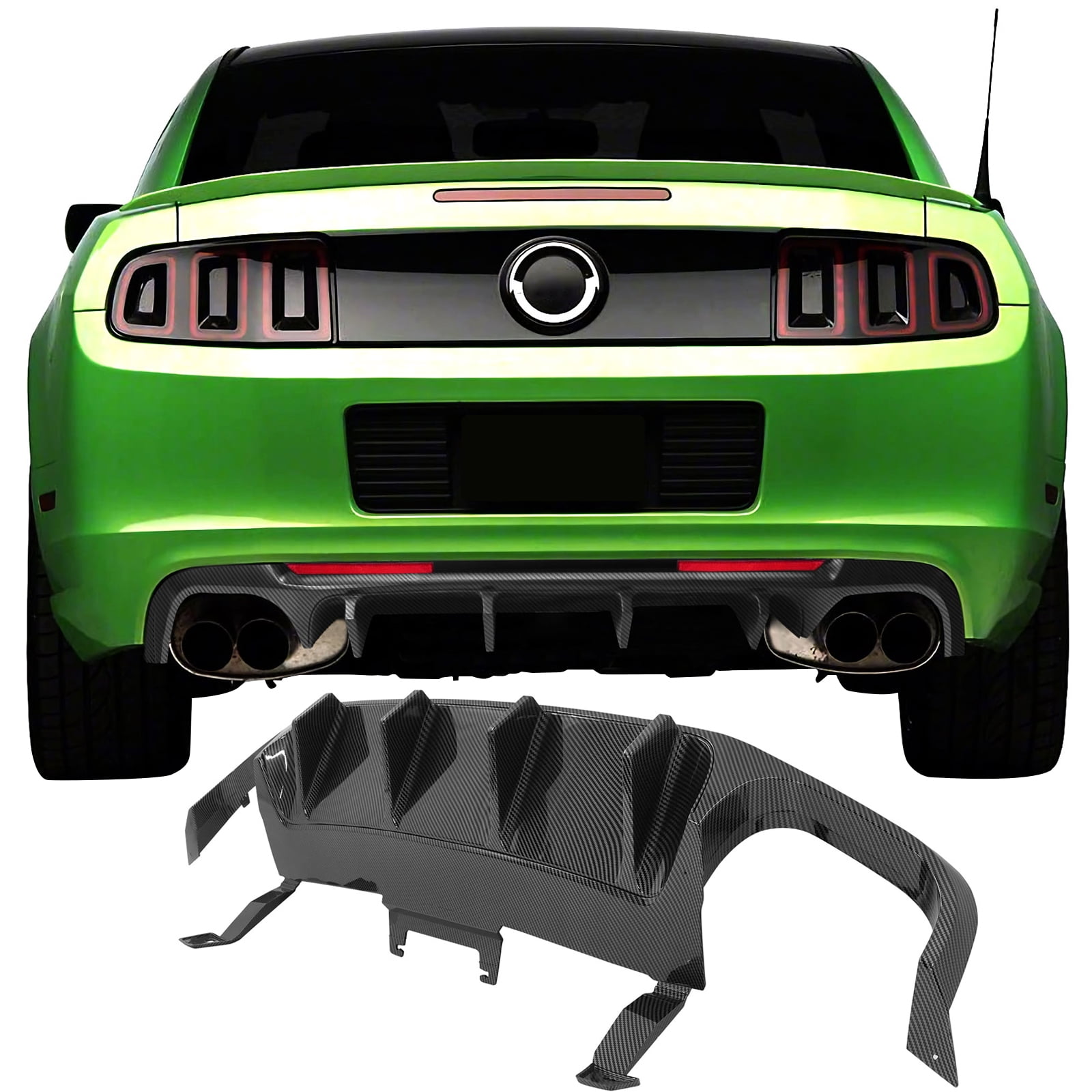 Ikon Motorsports Rear Diffuser Bumper Lip Compatible With 2013-2014 ...