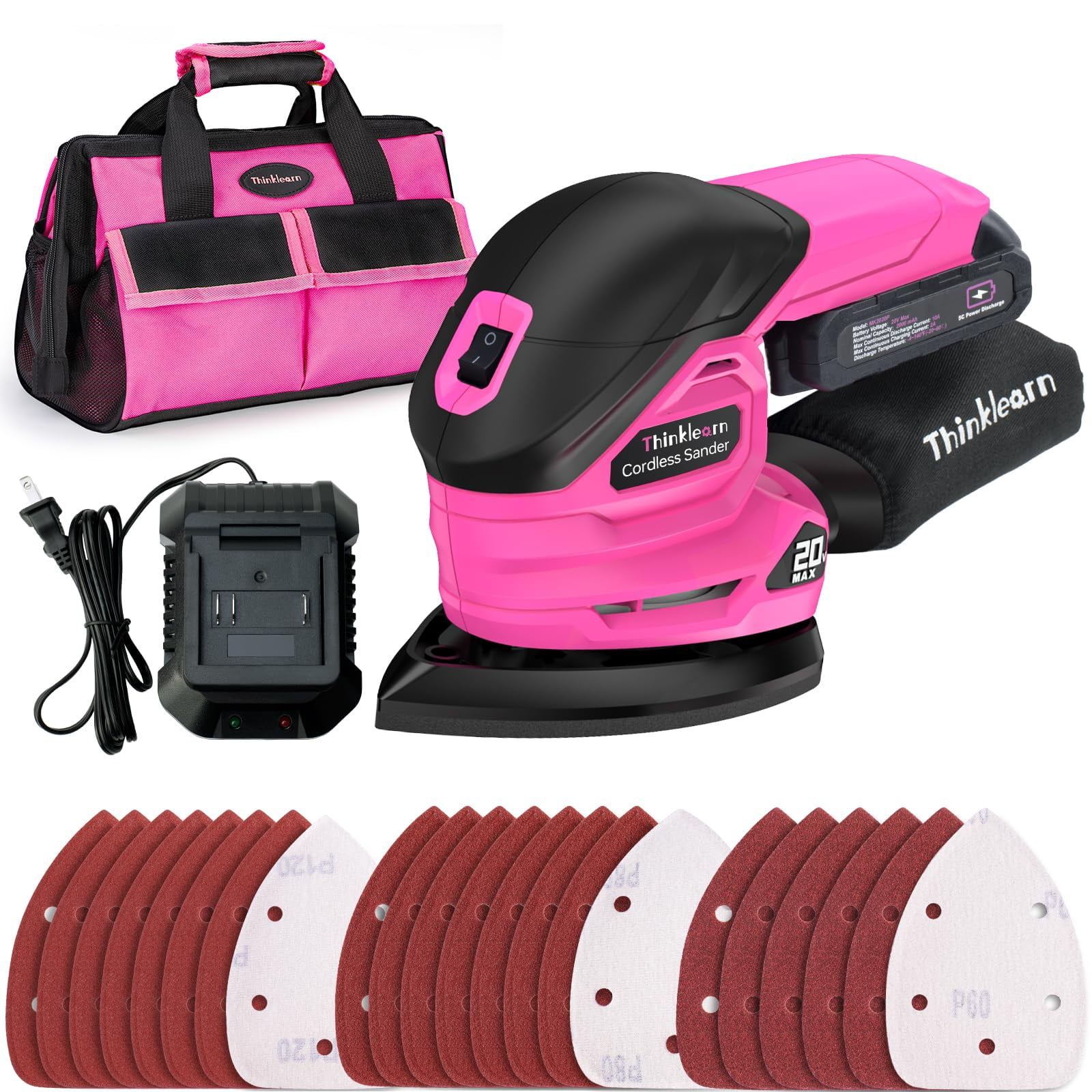 Click here for Thinklearn Cordless Detail Sander - 20v Electric H... prices