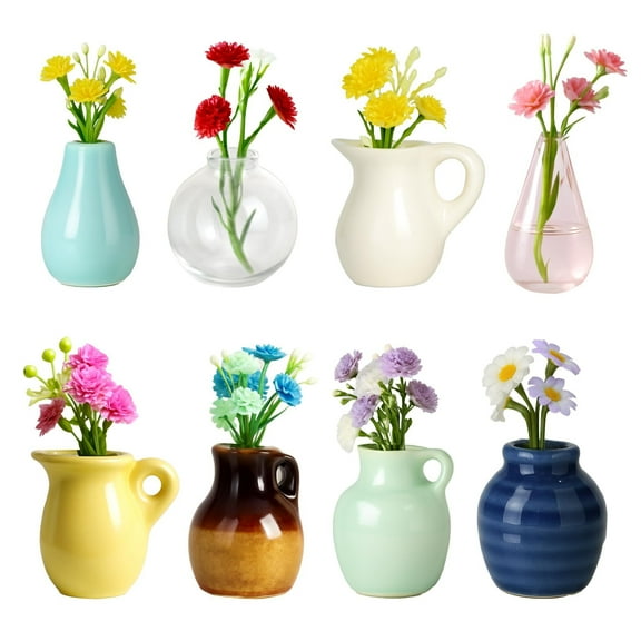 Cute Mini Vase Magnets for Fridge, Tiny Magnetic Glass Vases ...