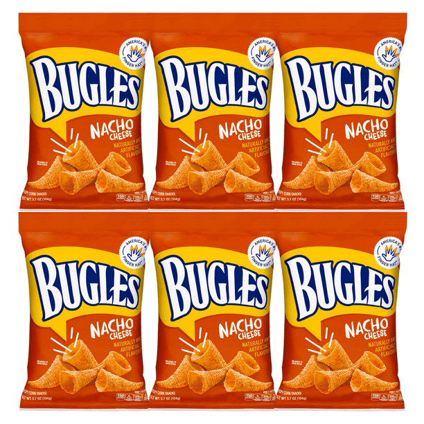 Bugles Nacho Cheese Flavor Corn Snacks (3.7 oz., 6-pack) - Walmart.com