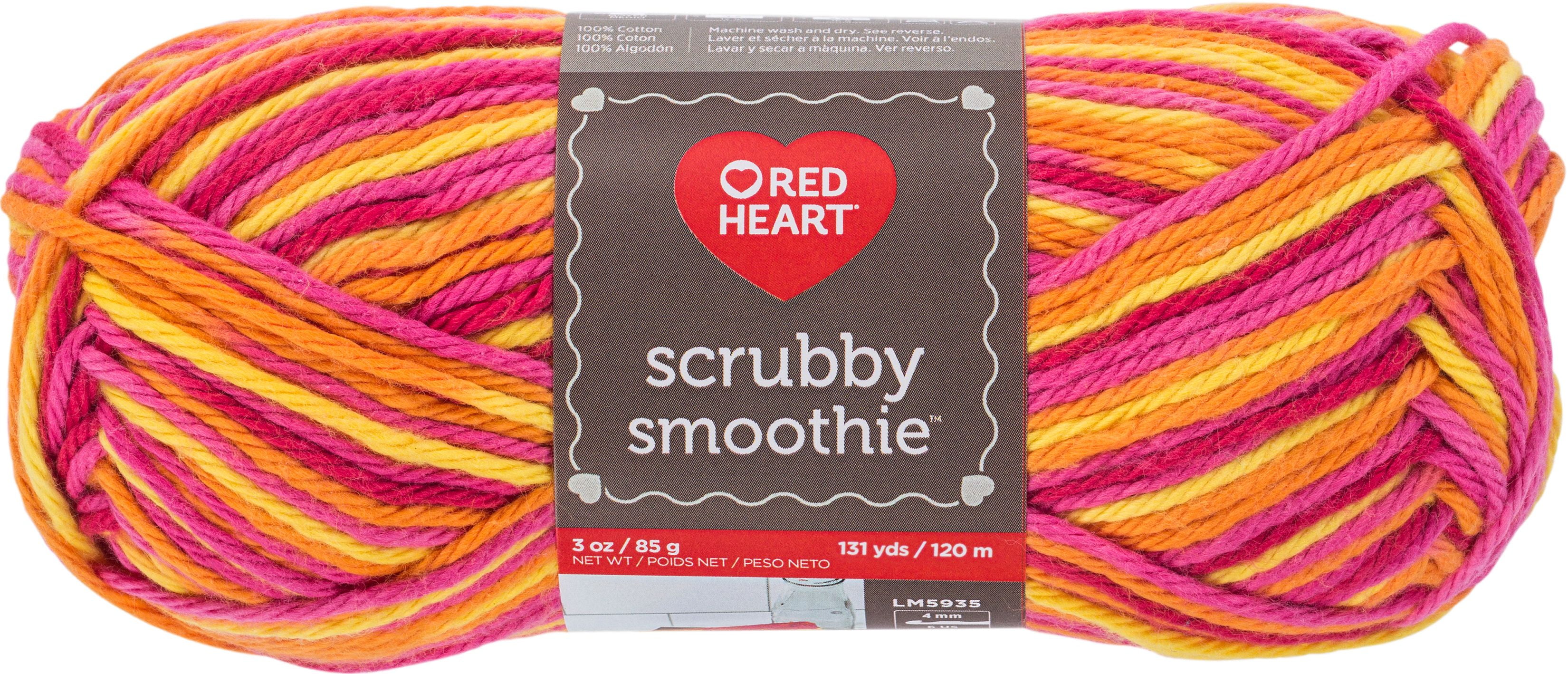 Red Heart Scrubby Smoothie Yarn-Zesty - Walmart.com