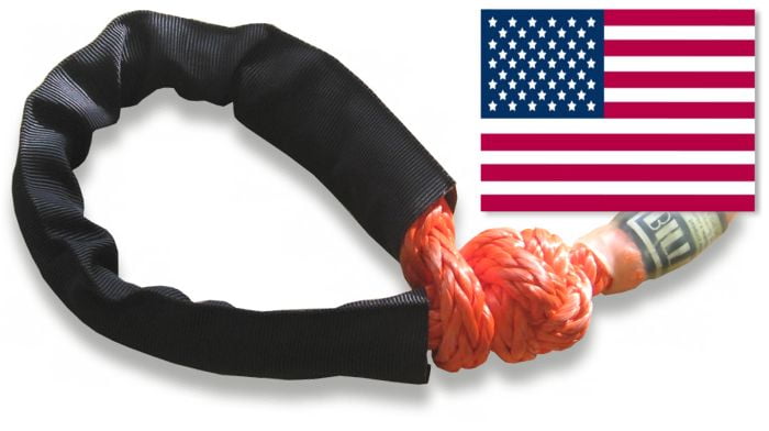 U.S. made Safe-T-Line® XD Soft Shackles 52,000 lb MBS "SAFETY ORANGE ...