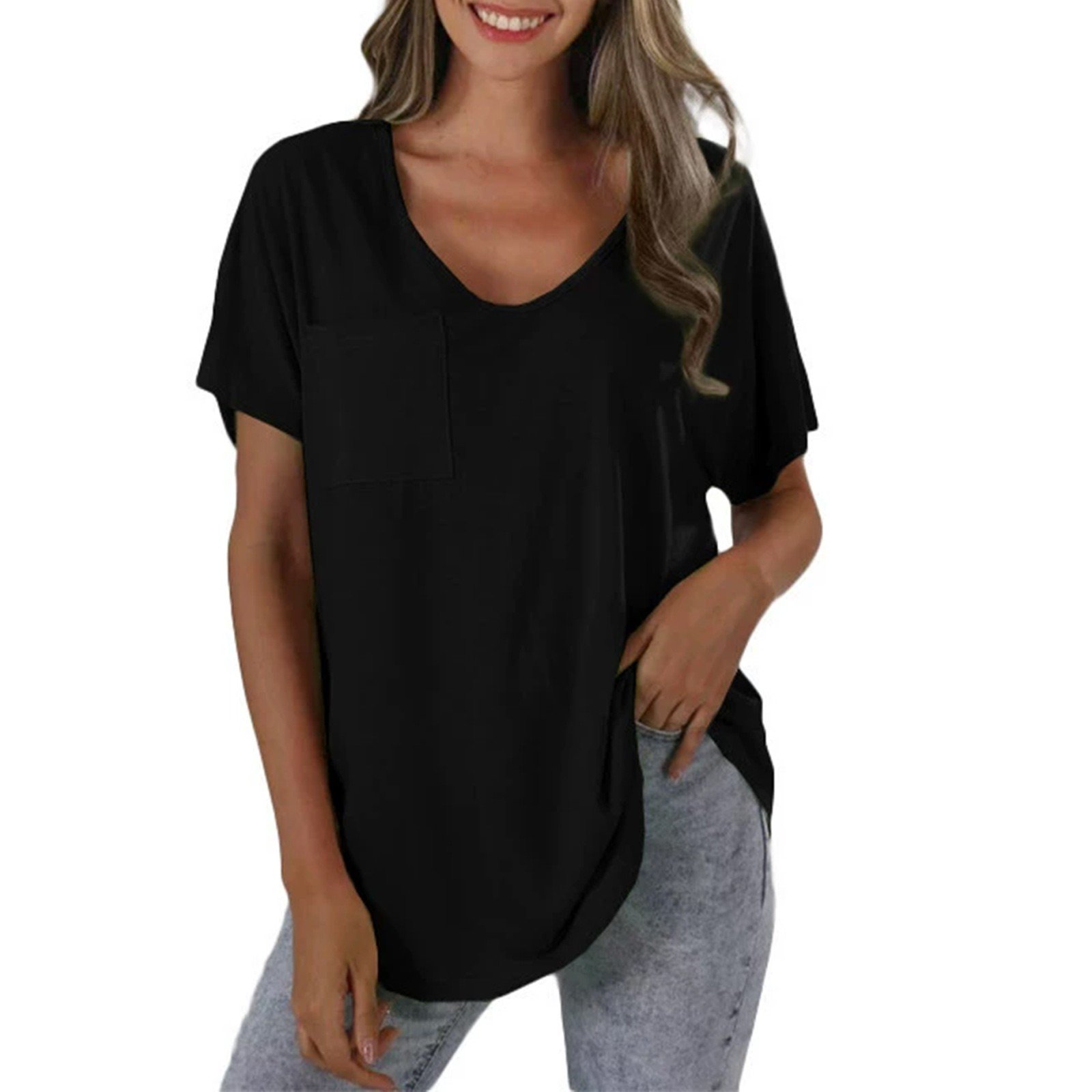 Click here for Yubnlvae Ladies Casual Pocket Short Sleeve T-Shirt... prices