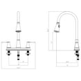 Wasserman 22167043 - Kitchen Sink Faucet Double Handle Pull Down Spray ...