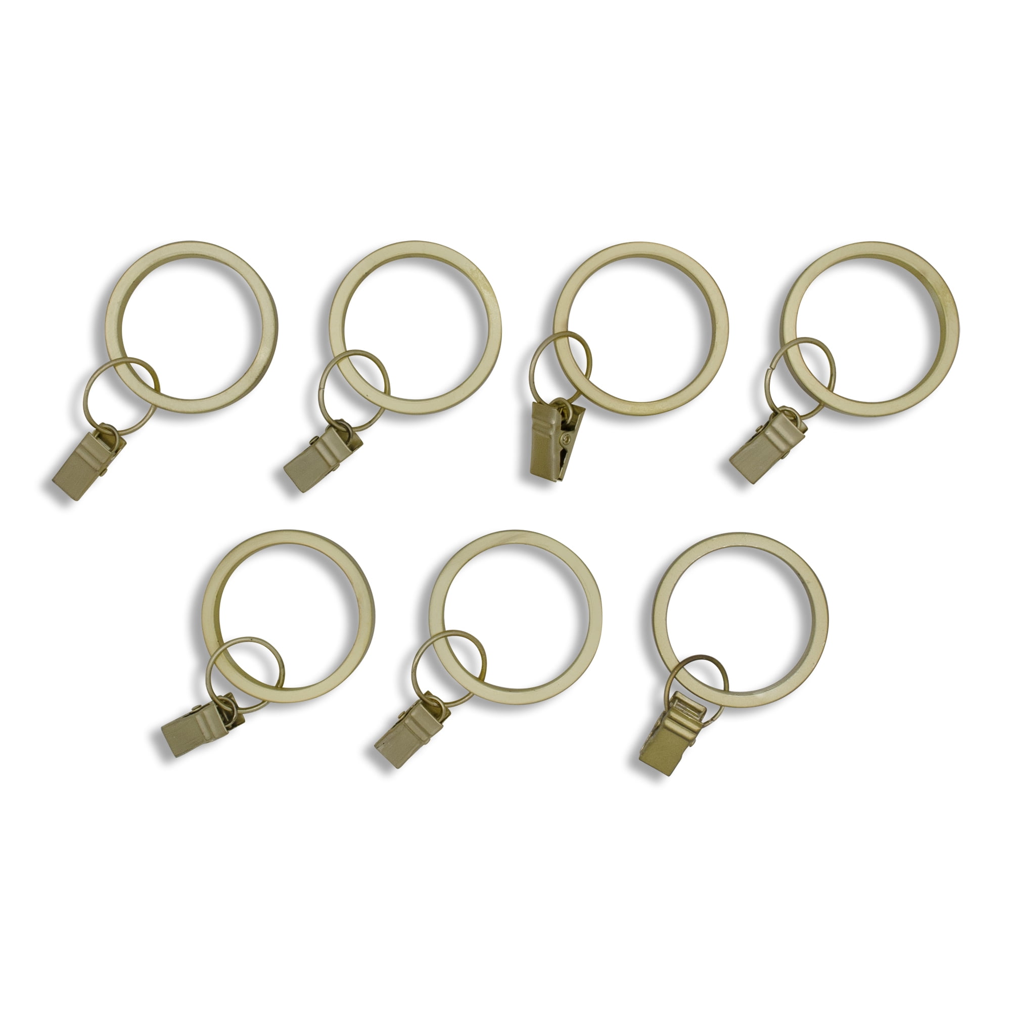 Better Homes & Gardens 1" Plated Burnished Brass Clip Rings, Set of ...