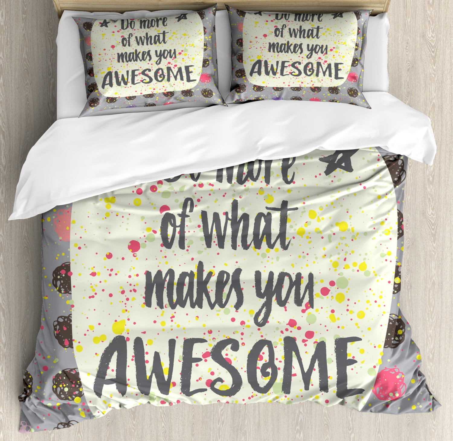 Inspirational Queen Size Duvet Cover Set, Do More of What Makes You ...