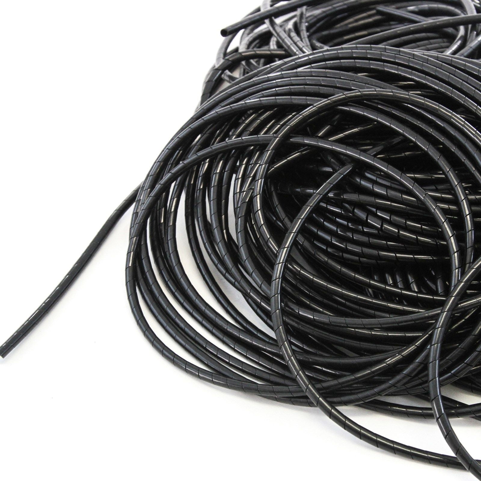 333FT PE 5/16 Inches (8 mm) Black Polyethylene Spiral Wire Wrap Tube PC ...