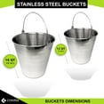Scientific Labwares Lab Bucket Stainless Steel Perfect for Medical ...