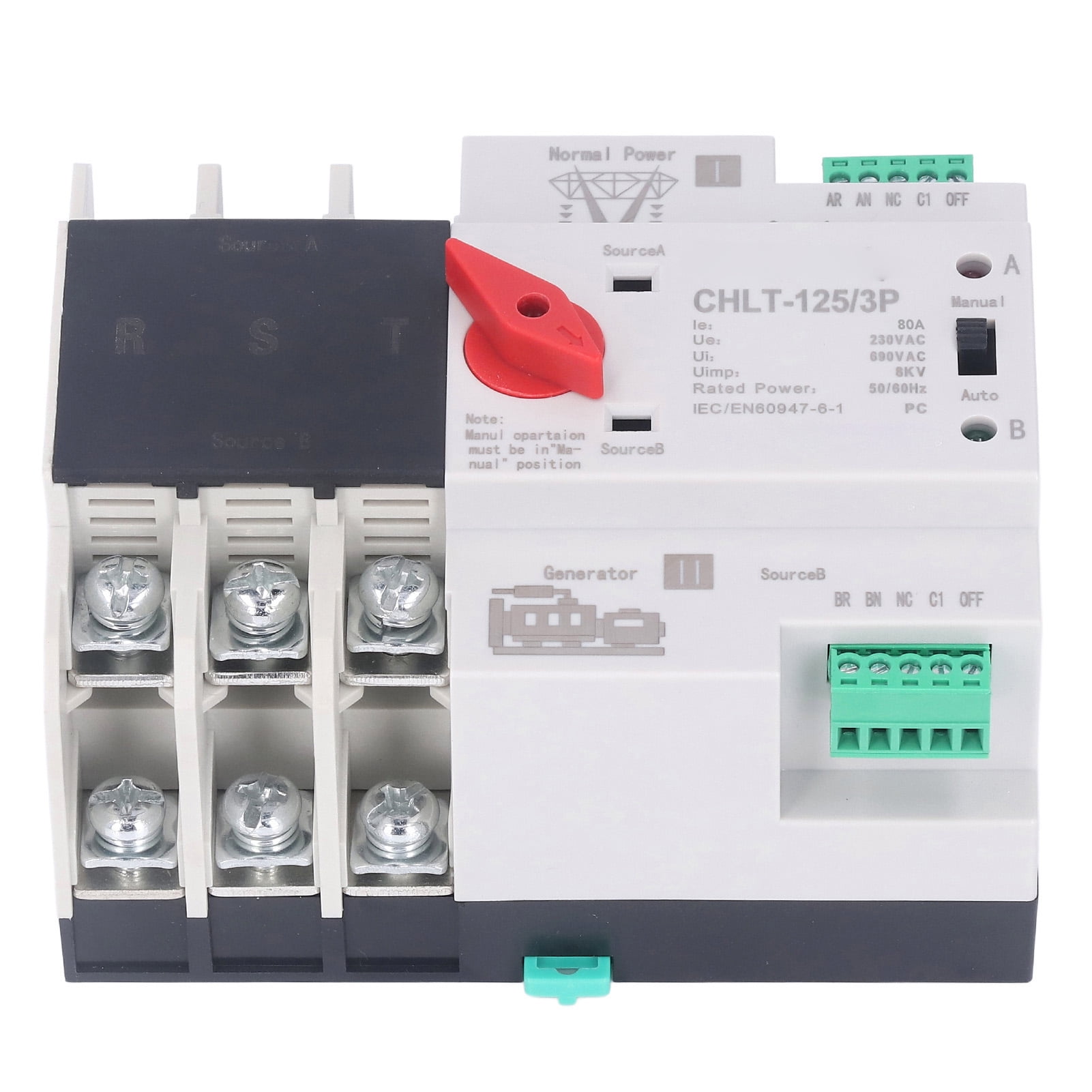 Dual Power Automatic Transfer Switch, Transfer Switch PC Silver 3P For ...