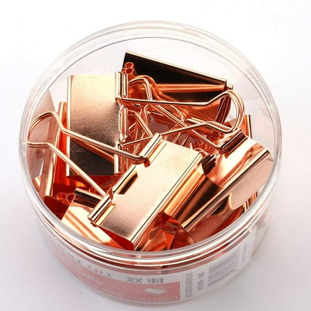 Giant Double Clip Clamp 12 Pack 51mm Paper Binder Clips Rosegold Metal ...