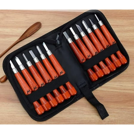 Wood Carving Knife Set - 12pcs Hand Carving Tool Set For Diy Sculpture ...