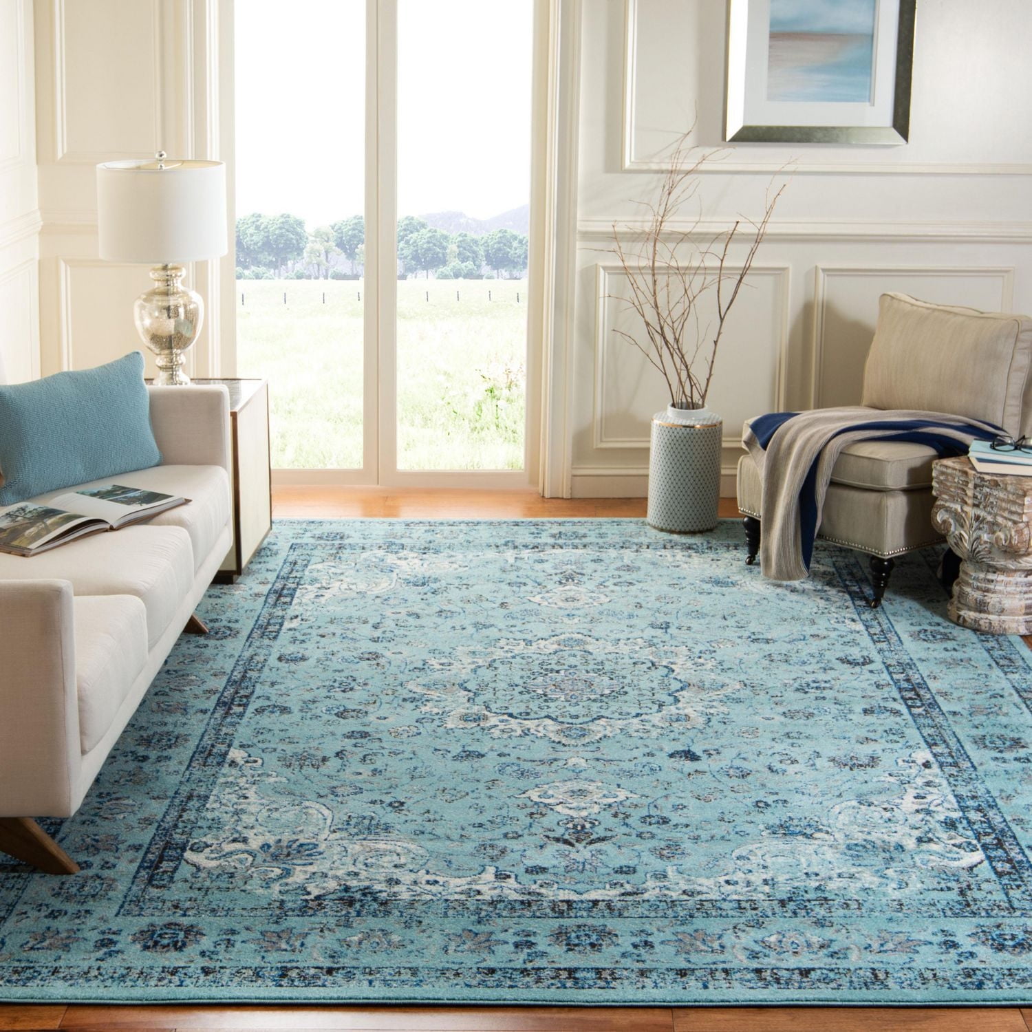 Click here for Safavieh Evoke Teale Traditional Area Rug 9 Ft. X... prices