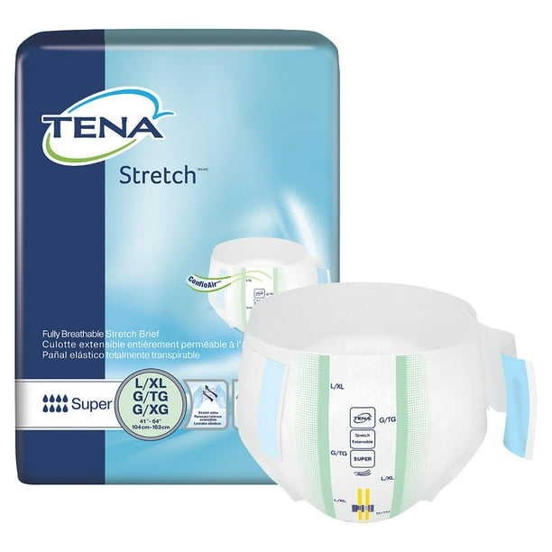 TENA Stretch Super Heavy Absorbency Night Brief, Large/Extra Large, 56 ...