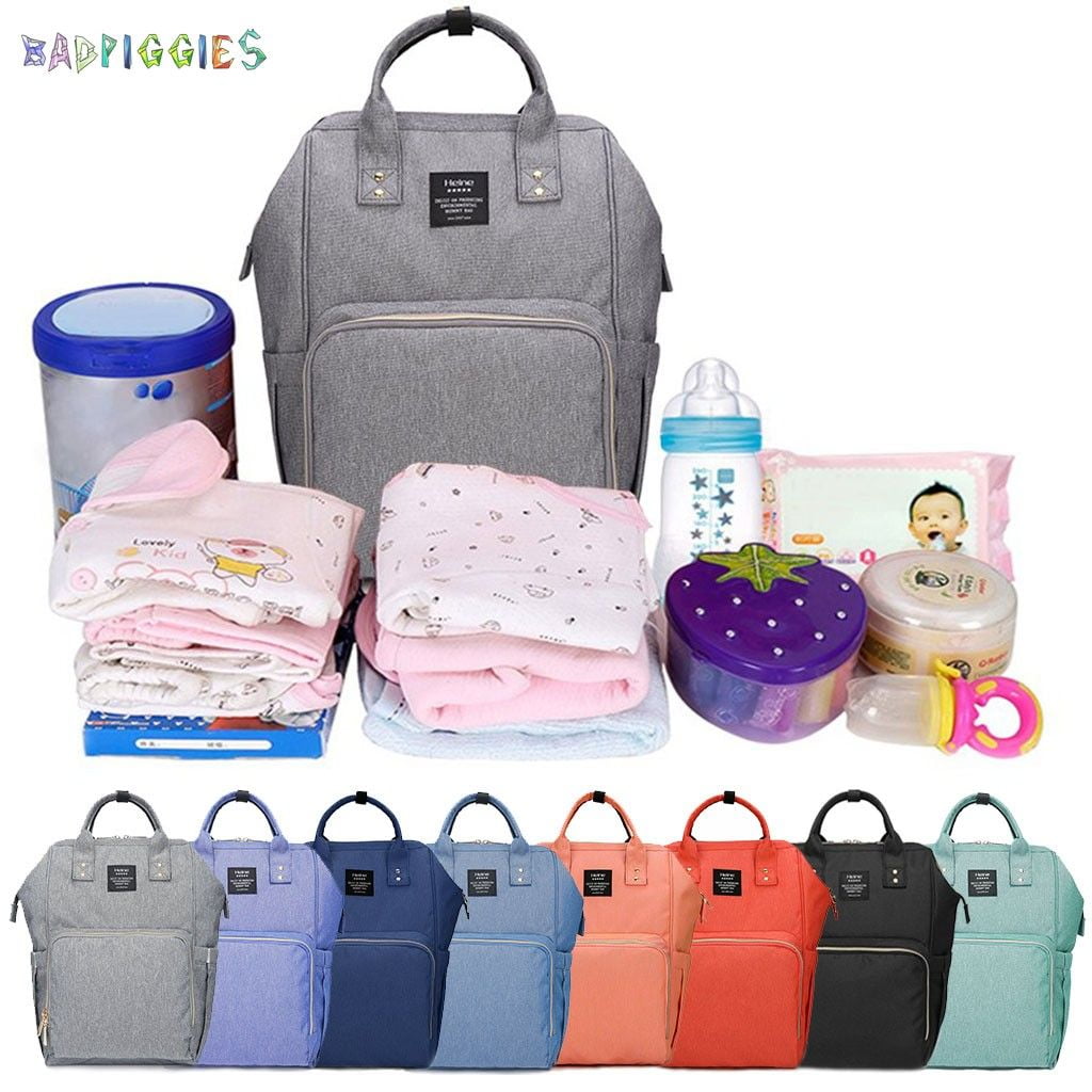 BadPiggies Large Capacity Diaper Bag Waterproof Travel Backpack ...