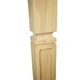 BingLTD - 36" Rubberwood Unfinished Hardwood Island Table Leg Post - 1 ...