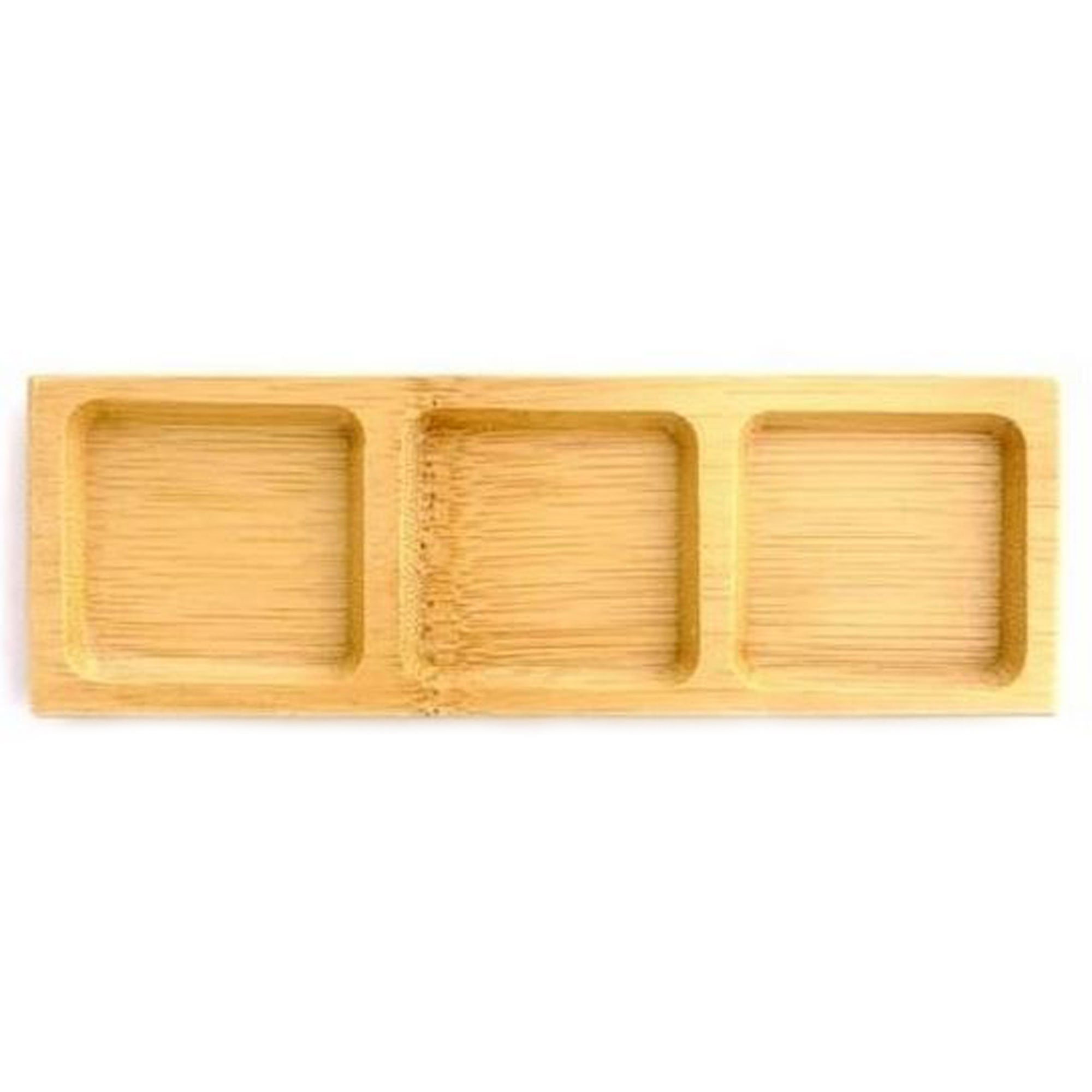 BambooMN Brand - Solid Bamboo Mini Dishes - Rectangle, Three Deep ...